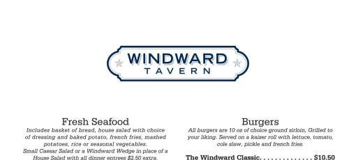 Menu for Windward Tavern in Brick Township, NJ | Sirved