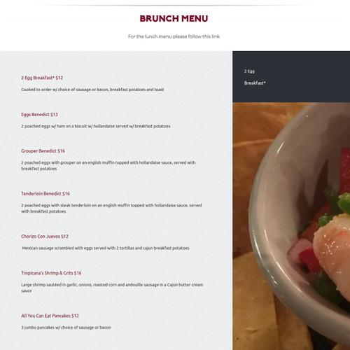 Cafe Nola Defuniak menu in Defuniak Springs, Florida, USA