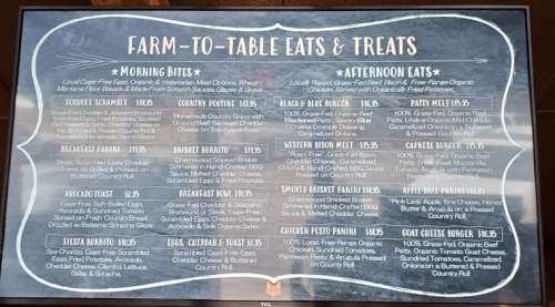 The Foxhole Eatery menu in Hot Springs, Montana, USA