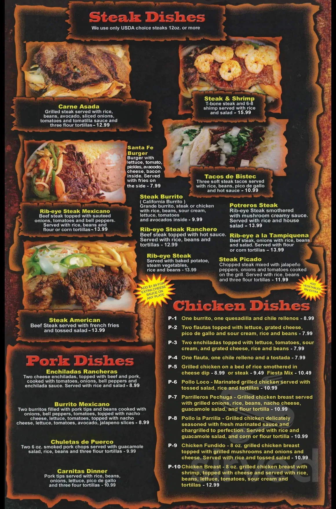 Los Parrilleros menu in Clinton, Mississippi, USA