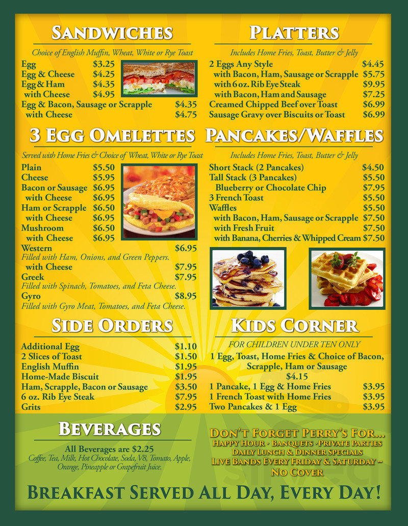 Perry's Restaurant menu in Odenton, Maryland, USA