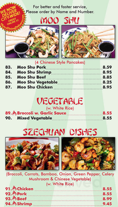 Menu for Ming's House in Lincoln, Nebraska, United States