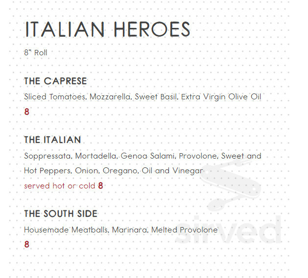 Old Dominion Pizza Company menu in Arlington, Virginia, USA