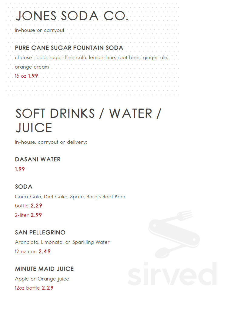 Old Dominion Pizza Company menu in Arlington, Virginia, USA