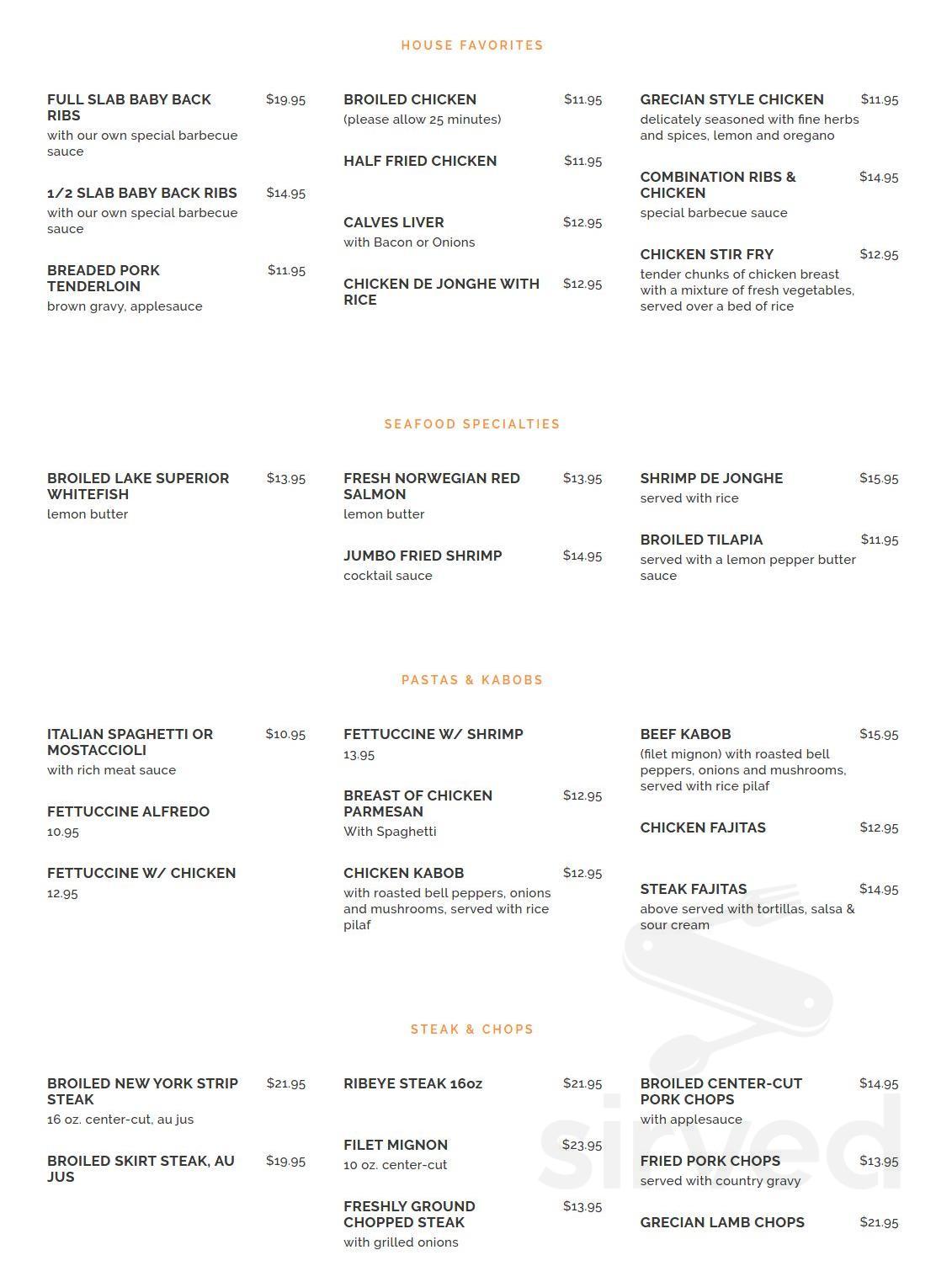 Market Square Restaurant menu in Wheeling, Illinois, USA