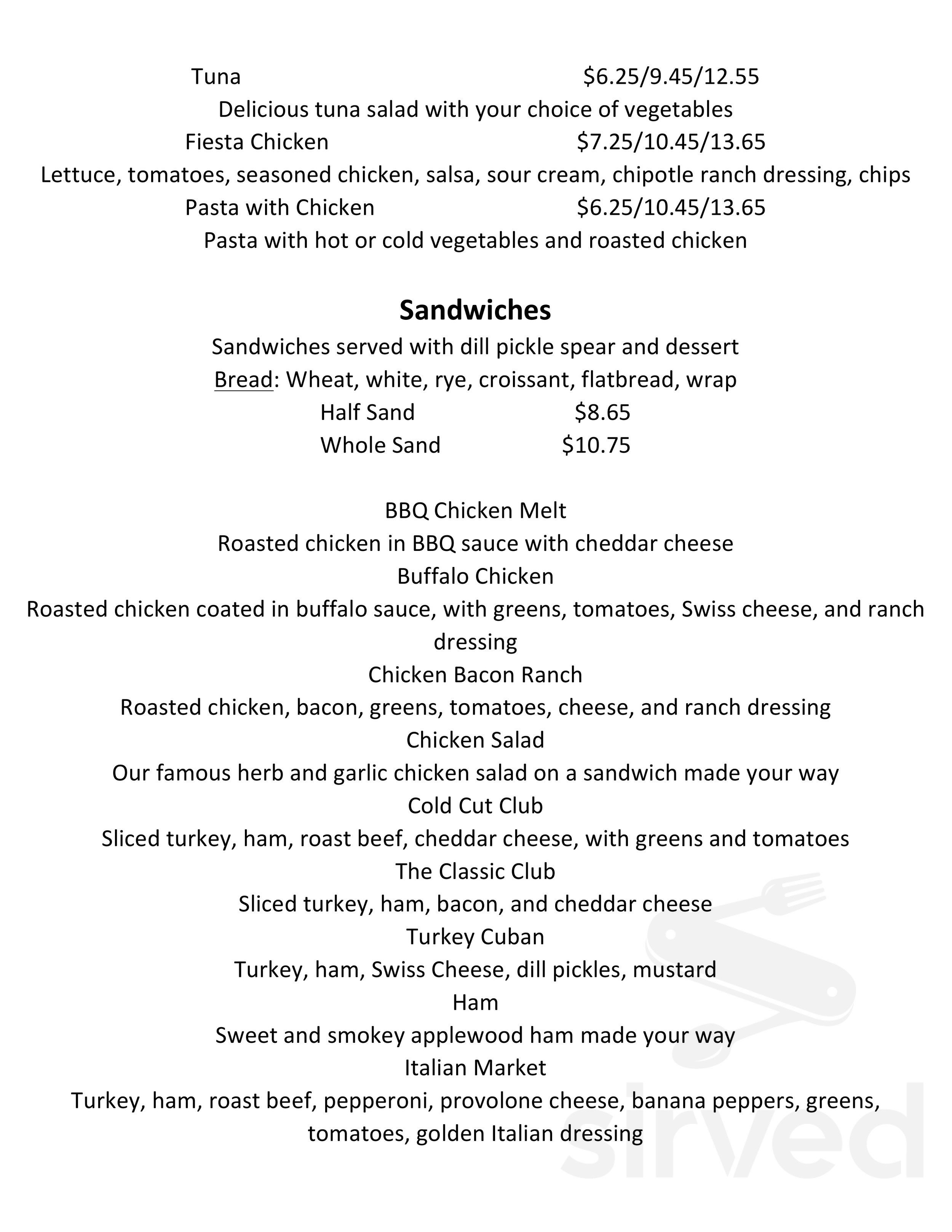 Delicious Delights menu in Cairo, Georgia, USA