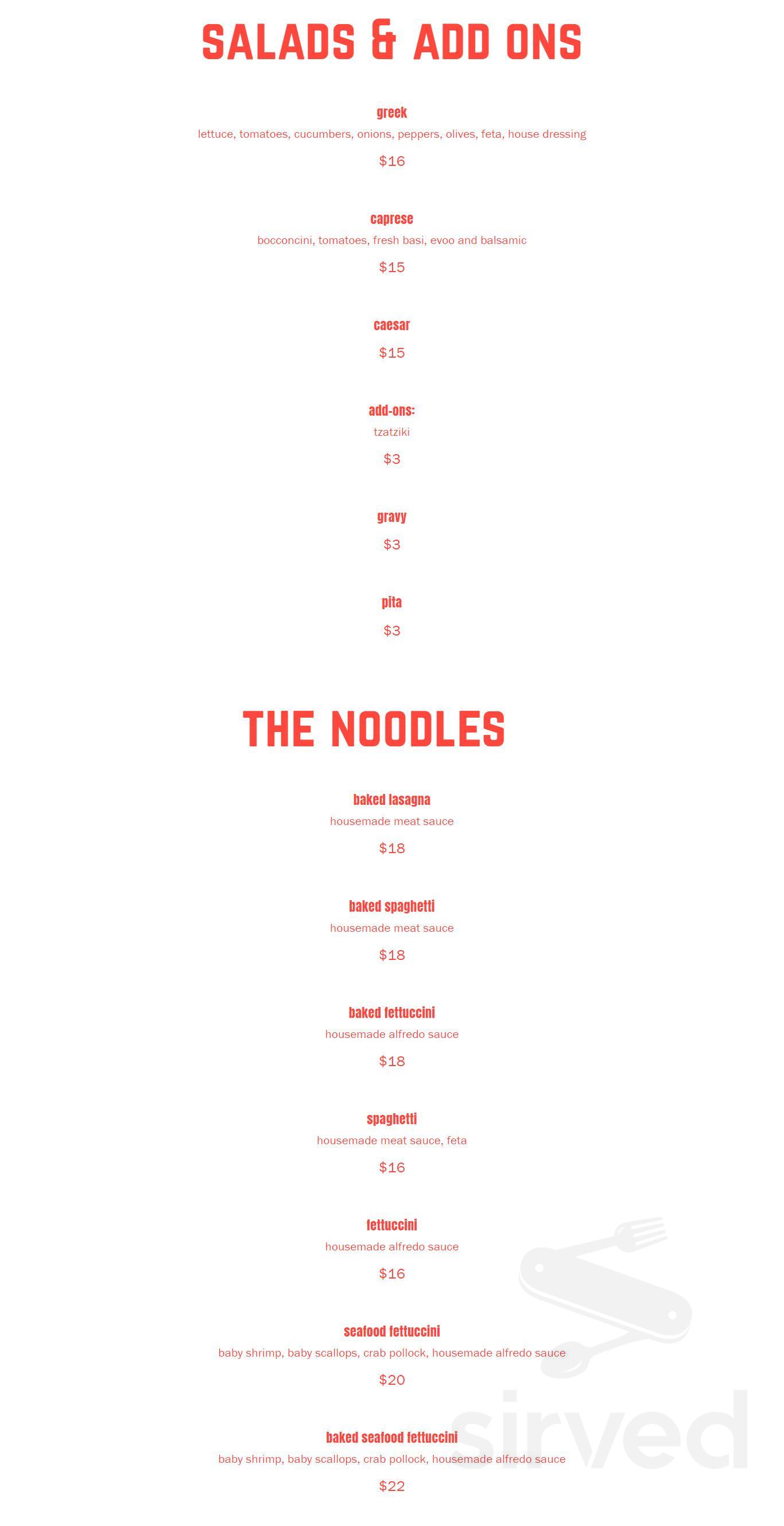 The Pizza Project @ Little Tavern menu in Calgary, Alberta, Canada