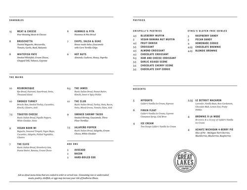 Great Lakes Coffee menu in Bradley, Illinois, USA