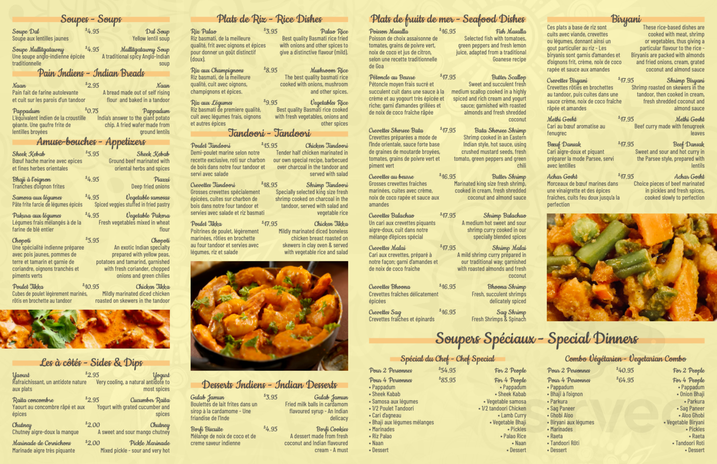Ganges Restaurant menu in Montreal, Quebec H4A 1Y2, Canada