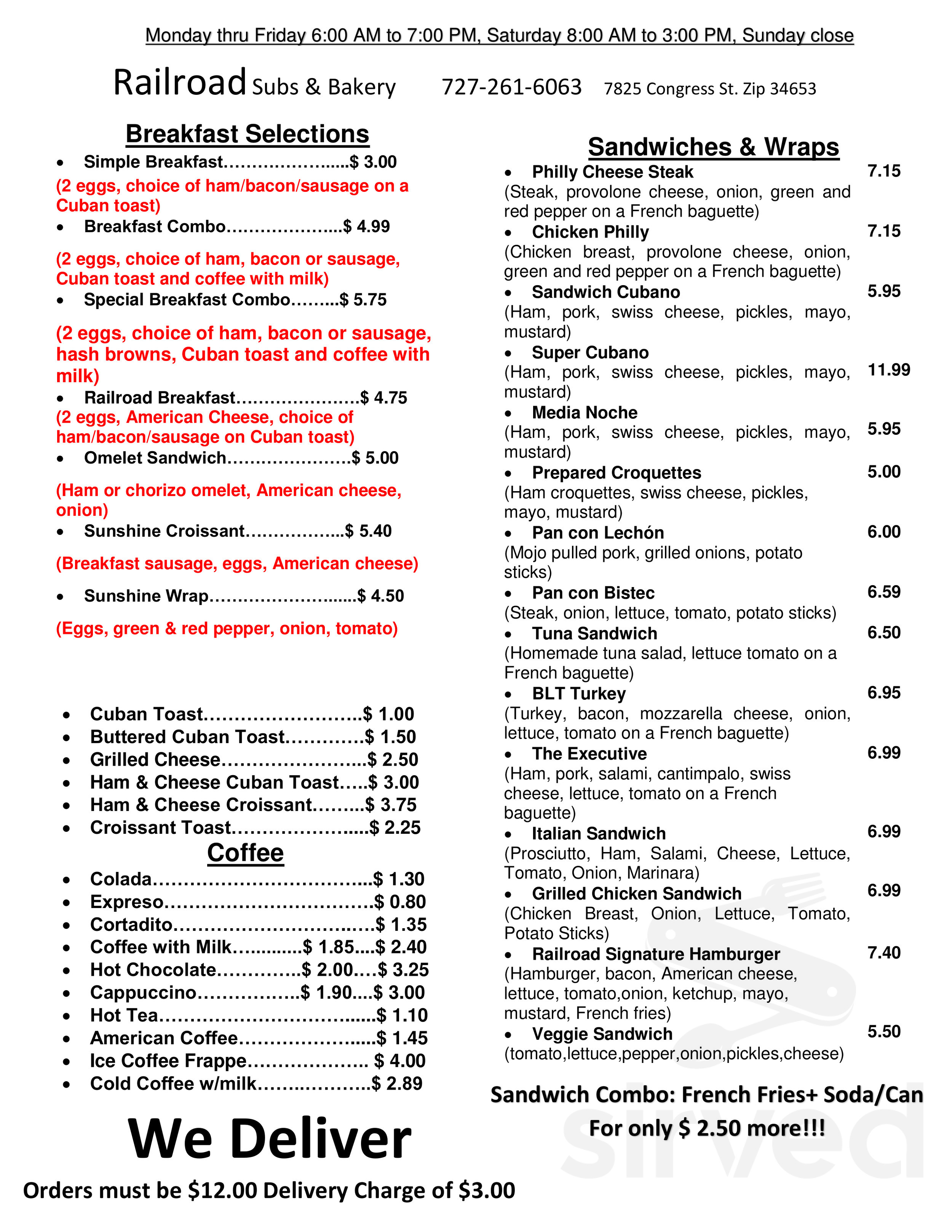 Ant's Kitchen Cafe menu in New Port Richey, Florida, USA