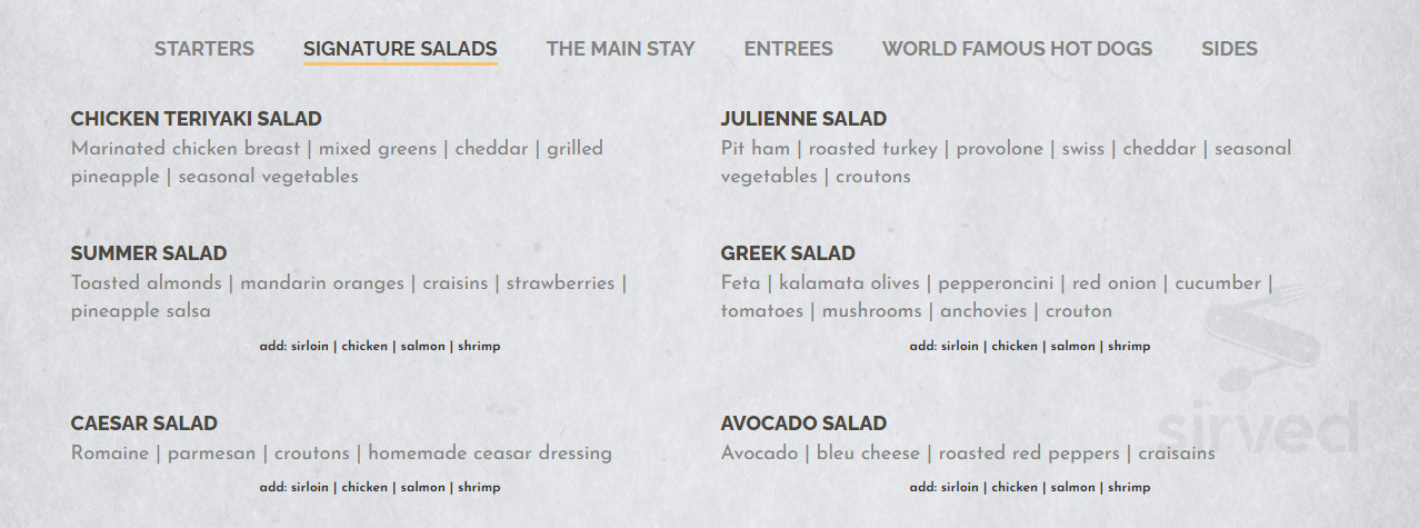 Melito's Restaurant menu in Richmond, Virginia, USA