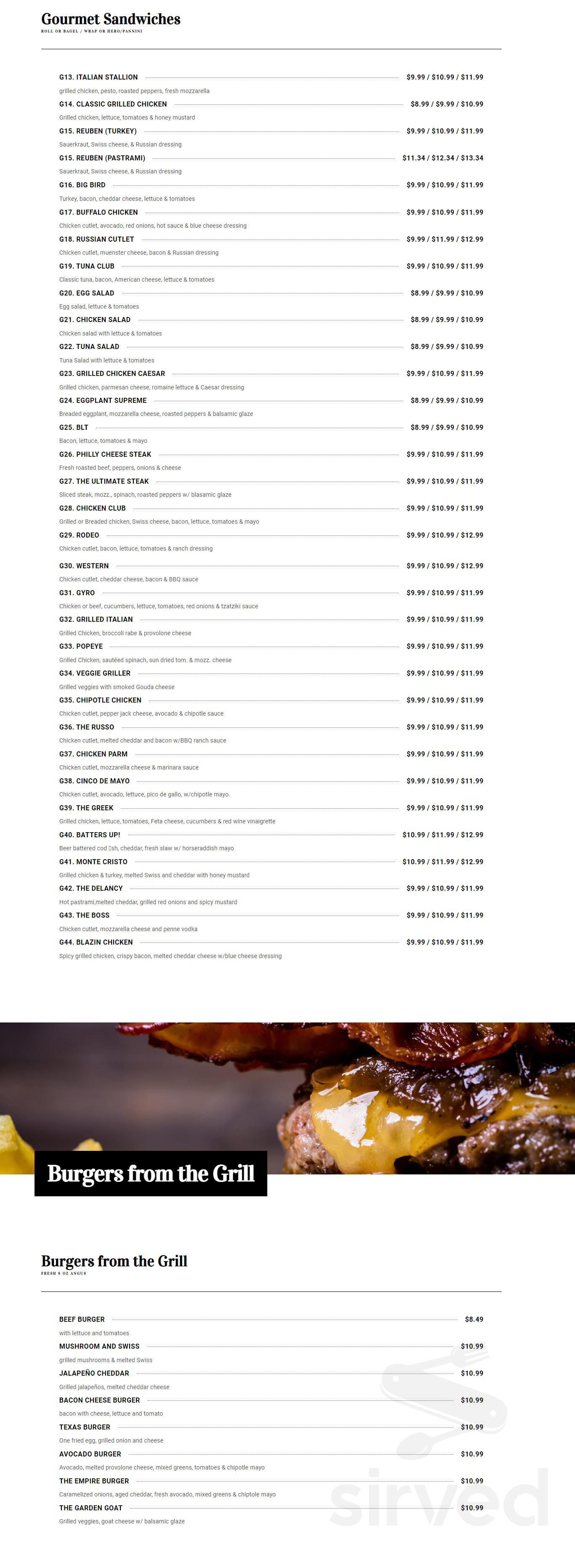 Empire Bagels menu in Cross River, New York, USA