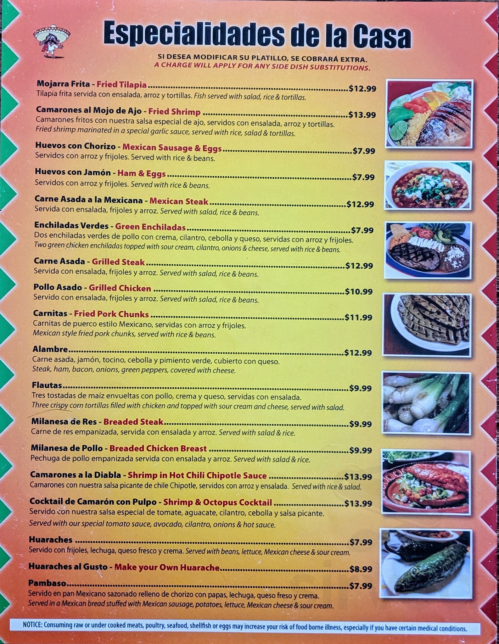 Taqueria Panchito menu in Richmond, Virginia, USA