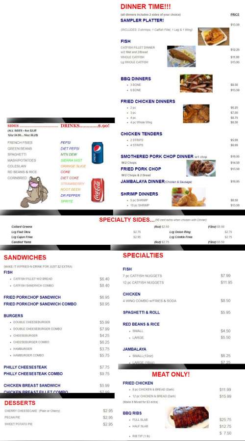 Cajun Kitchen menu in Omaha, Nebraska, USA