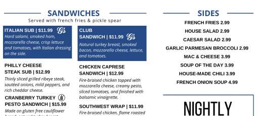 Menu for G's Pizzeria & Deli in Bay City, MI | Sirved