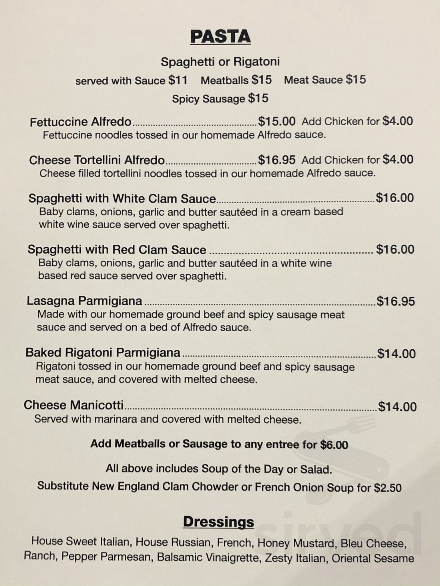 Harvest menus in Queensbury, New York, United States