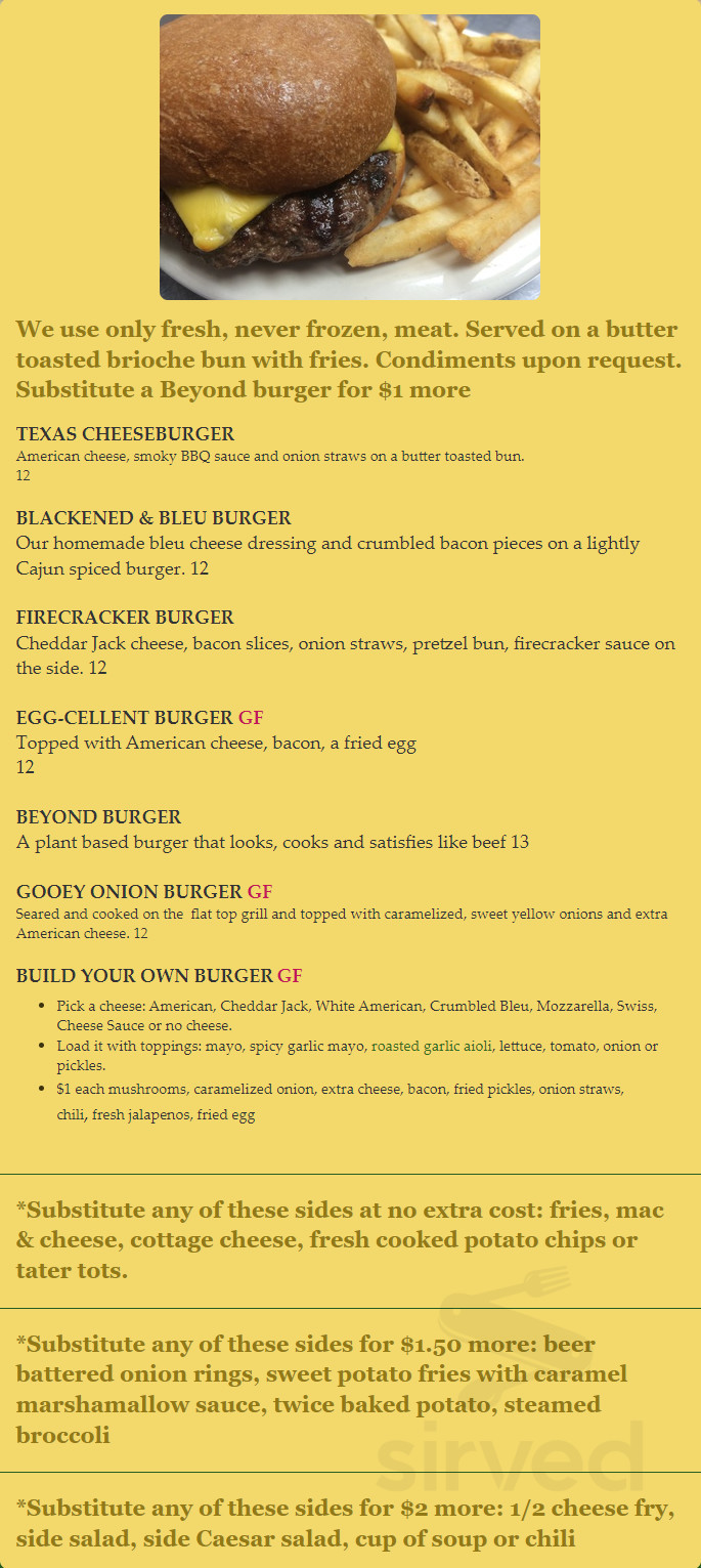 Menu - Fishers IN's C.R. Heroes | Sirved