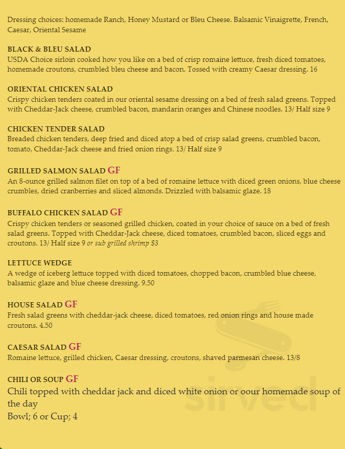 Menu - Fishers IN's C.R. Heroes | Sirved