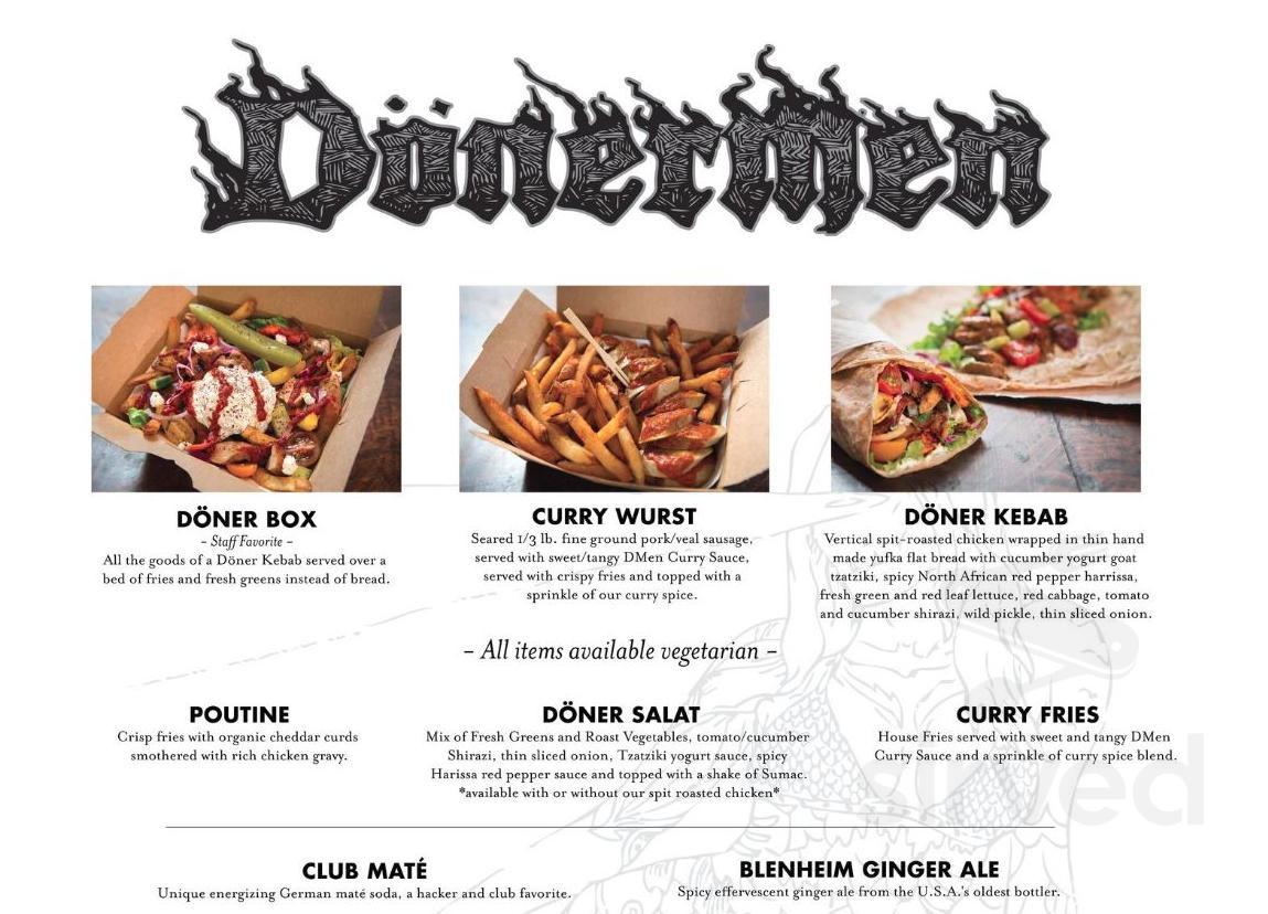 Menu - Chicago IL's DMen Tap | Sirved