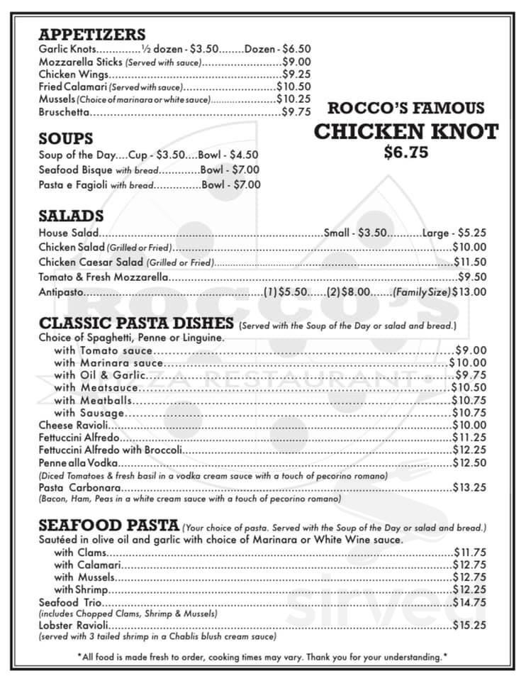Rocco's Pizza menus in Spring Hill, Florida, United States