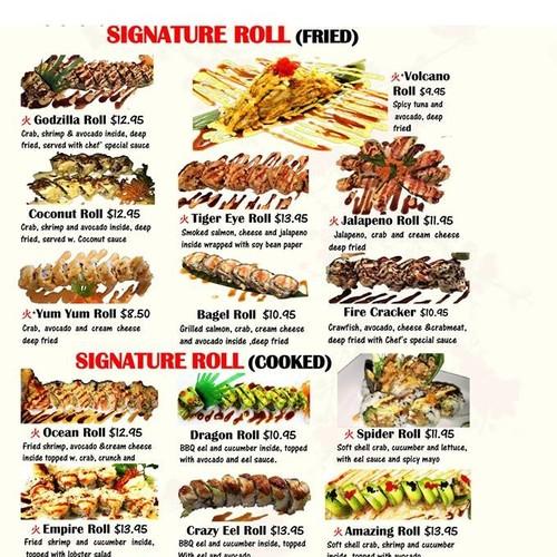 Fujisan menu in Spearfish, South Dakota, USA