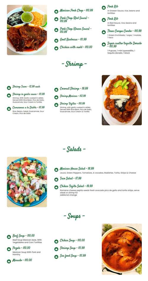 El Cabrito Mexican Grill menu in Crofton, Maryland, USA