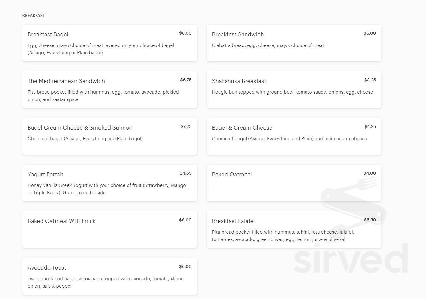 Menu - Germantown WI's Latitude Café Roasting Co. | Sirved