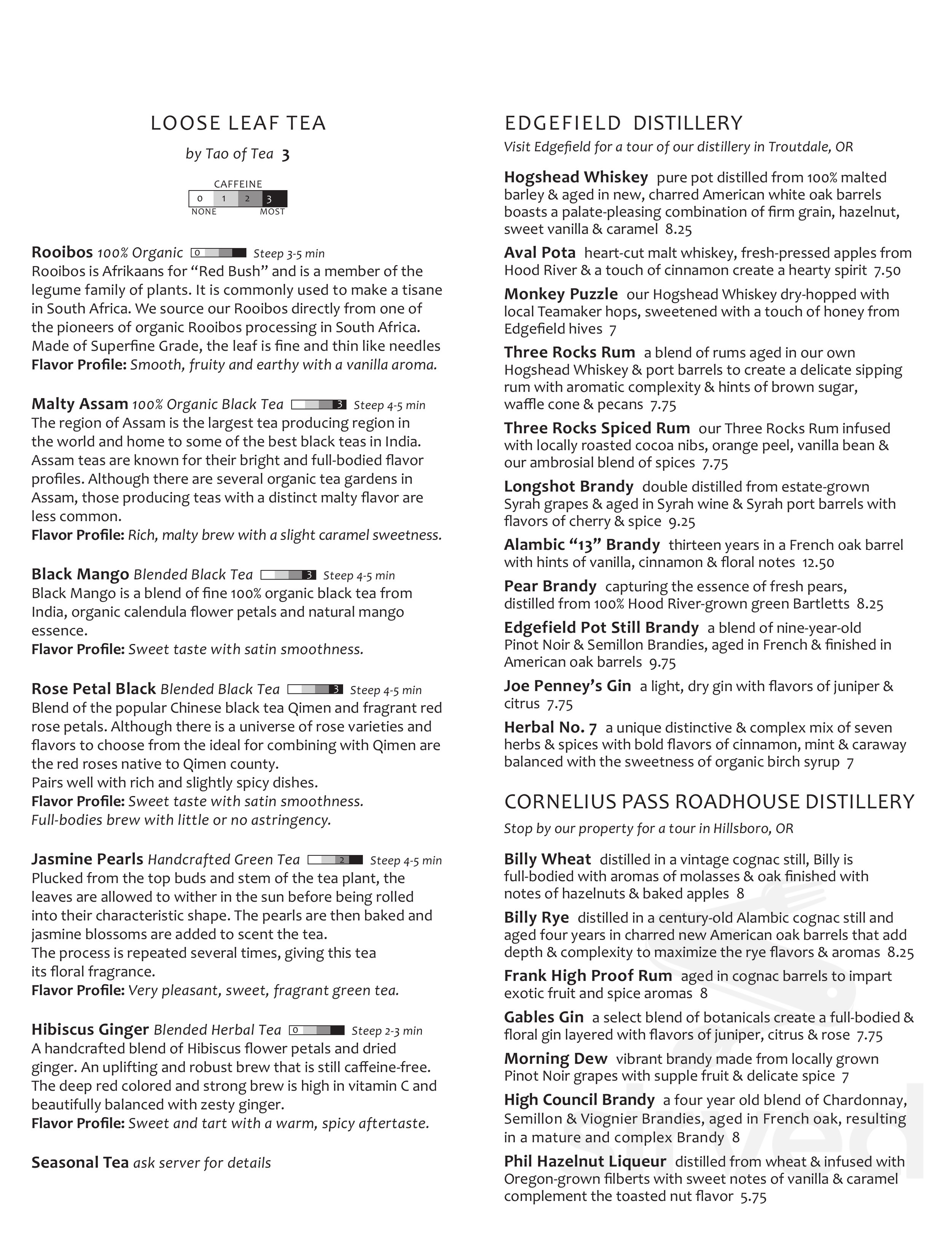McMenamins Pub at Old St. Francis School menus in Bend, Oregon, United ...