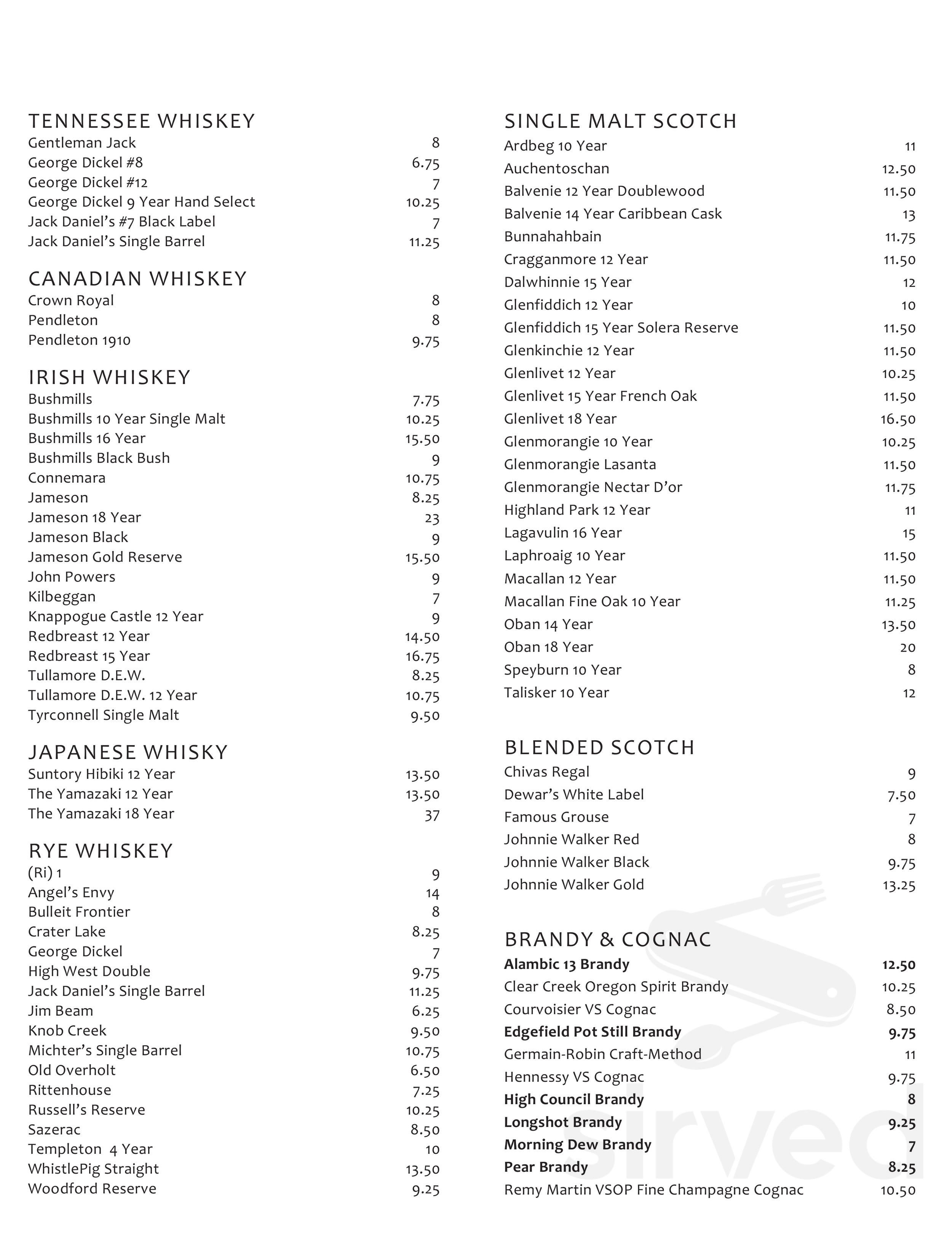 McMenamins Pub at Old St. Francis School menus in Bend, Oregon, United ...