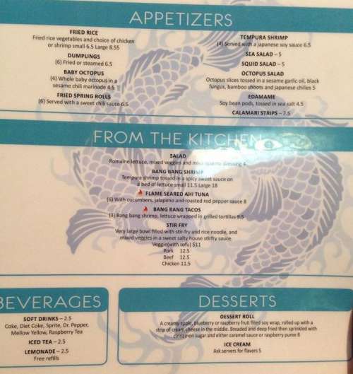 Sake2Me Sushi Rolls menu in Hays, Kansas, USA