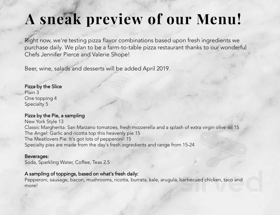 Menu for Elizabeth City Pizza Company in Elizabeth City, NC | Sirved