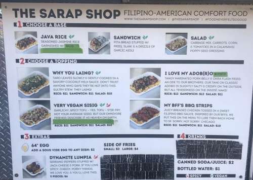 The Sarap Shop - Filipino Food Truck menu in San Francisco, California, USA