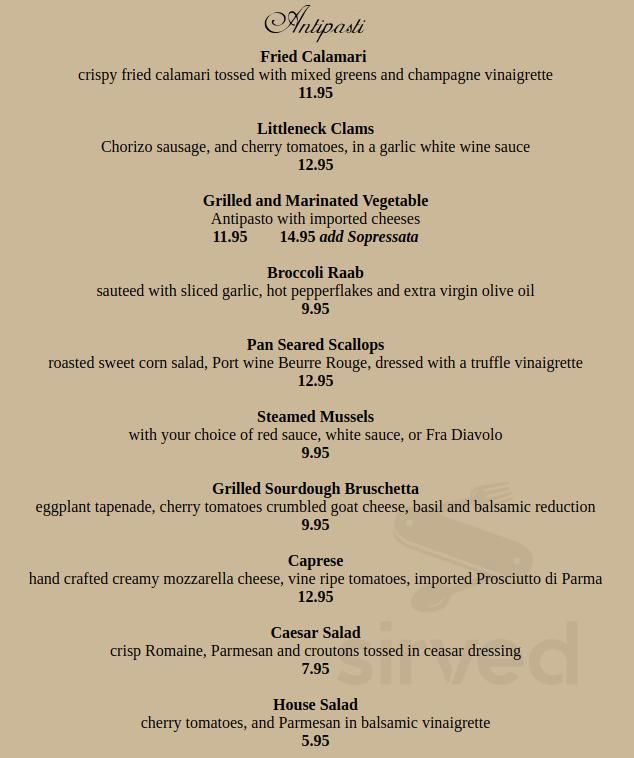Delfino Restaurant menu in Roslindale, Massachusetts, USA