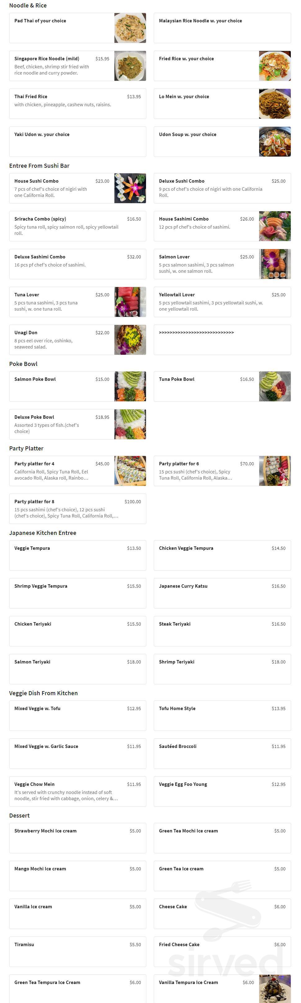 Koi Sushi & Wok menus in Anthem, Arizona, United States