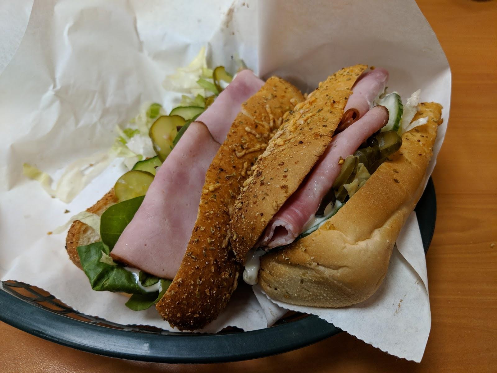 Subway menu in Ottawa, Ontario, Canada