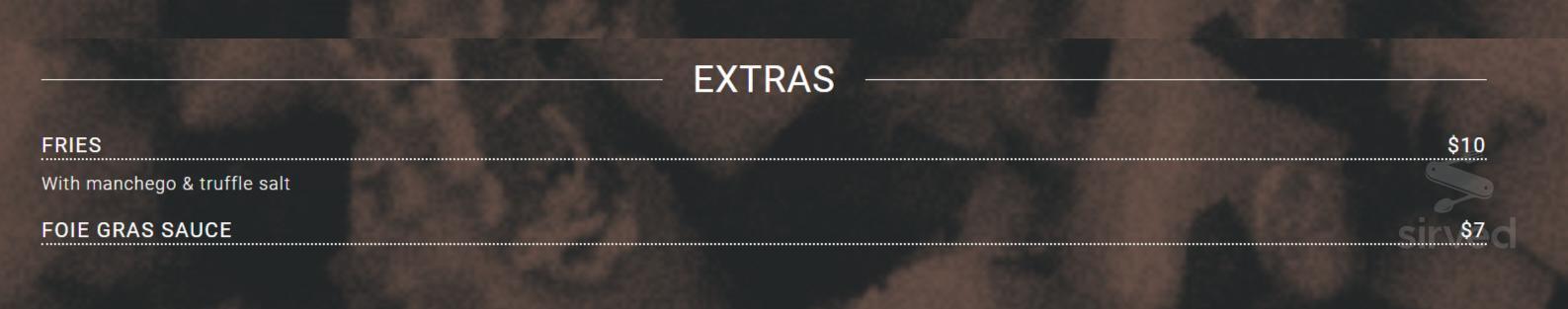 Sans Façon menu in Gatineau, Quebec J8Y 3X5, Canada