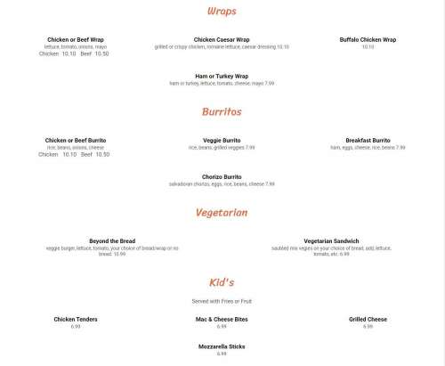 El cafecito deli menu in Stratford, Connecticut, USA