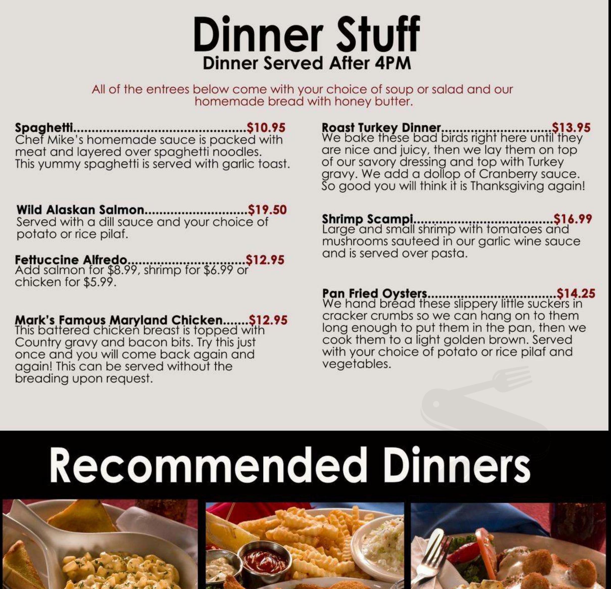 Stuffy's II Restaurant menus in Longview, Washington, United States