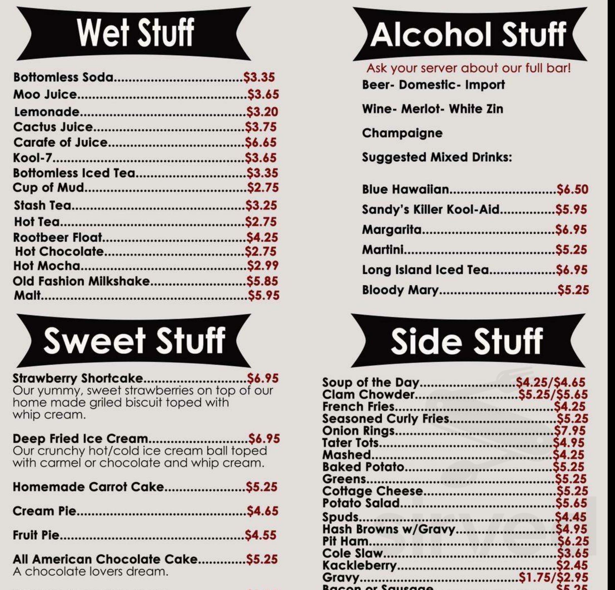 Stuffy's II Restaurant menu in Longview, Washington, USA