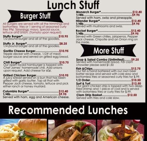 Stuffy's II Restaurant menu in Longview, Washington, USA