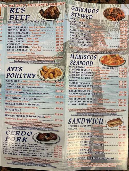 Brisas del Caribe menu in The Bronx, New York, USA