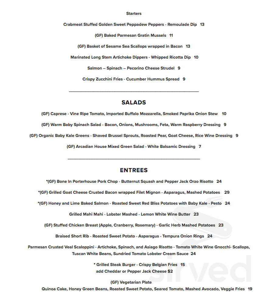 Scutra menu in Arlington, Massachusetts, USA