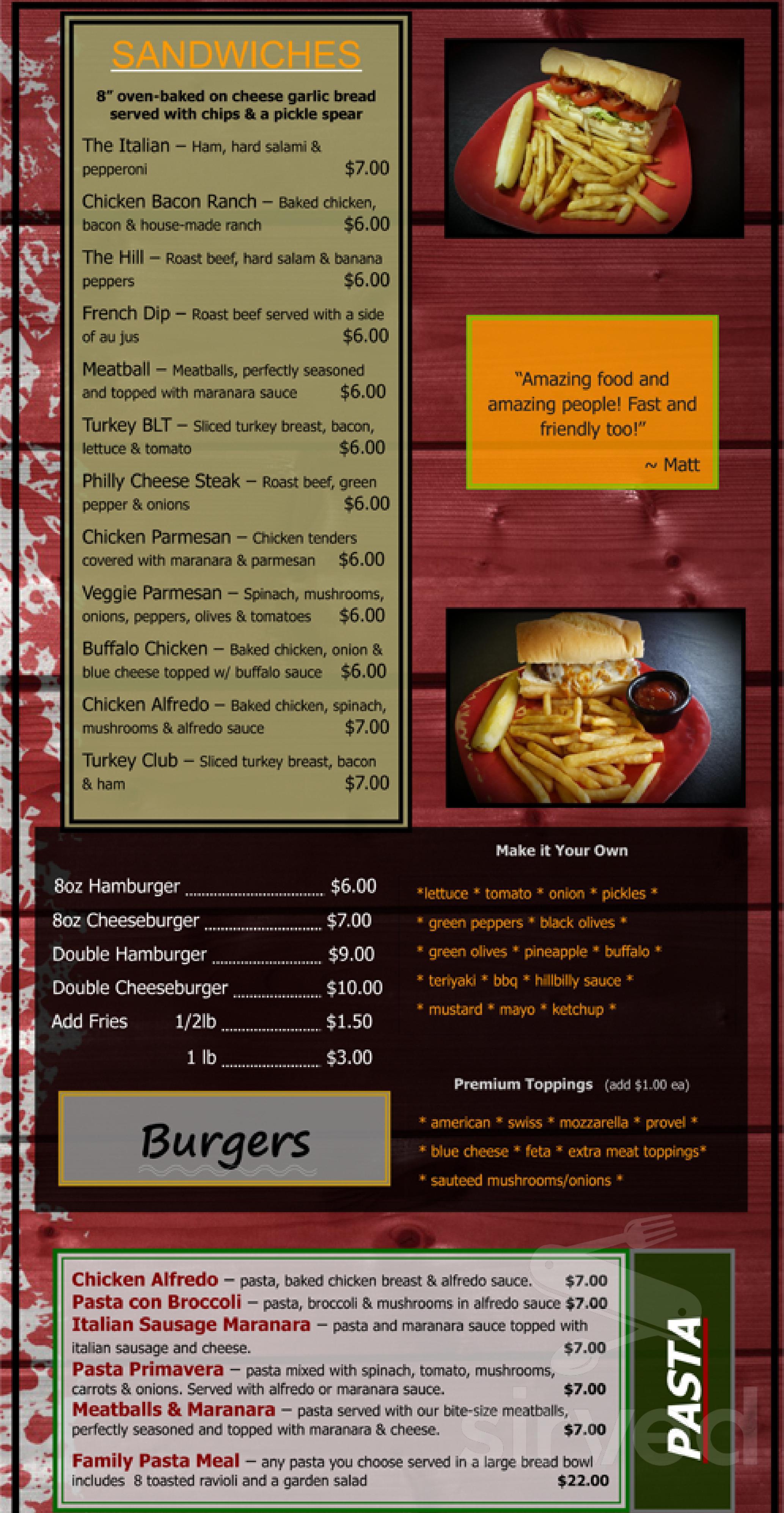 Saucy's Pizzeria menus in Washington, Missouri, United States