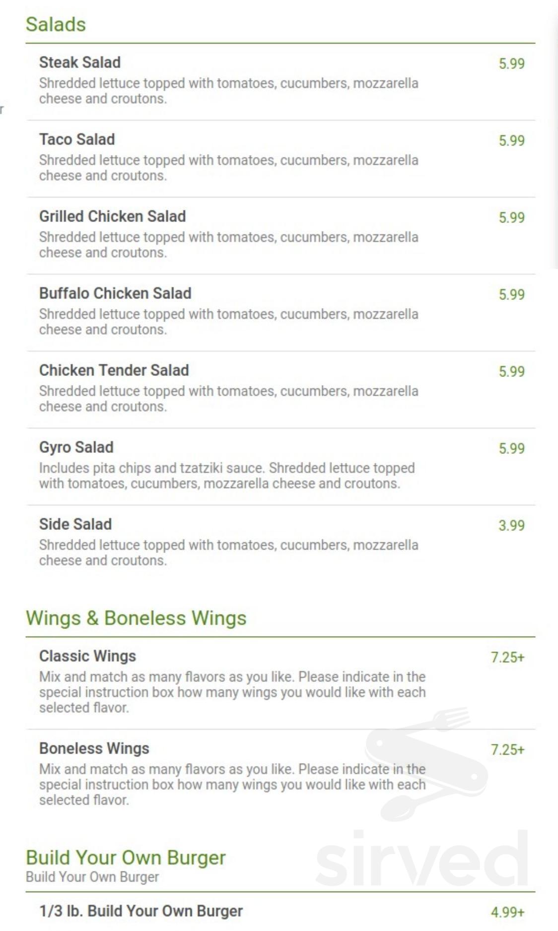 The Rig menu in Warren, Ohio, USA