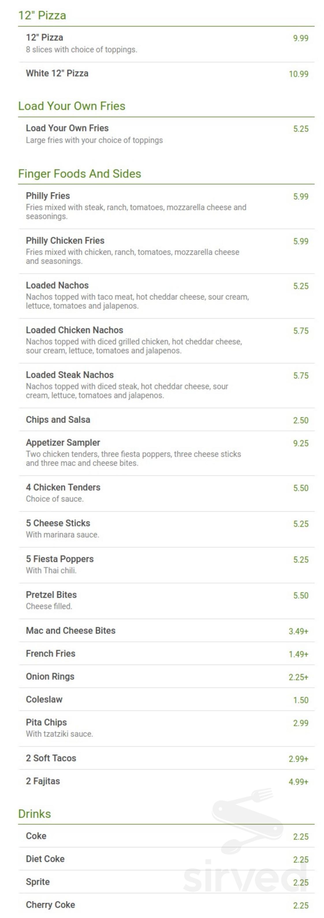 The Rig menu in Warren, Ohio, USA