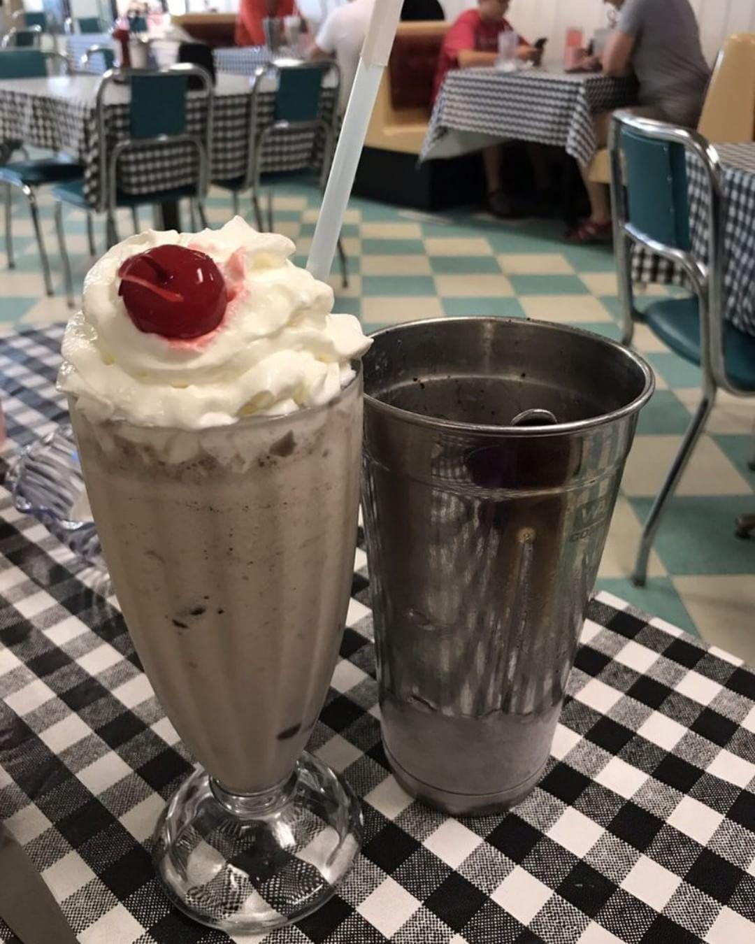 The Pink Cadillac Diner menu in Natural Bridge, Virginia, USA