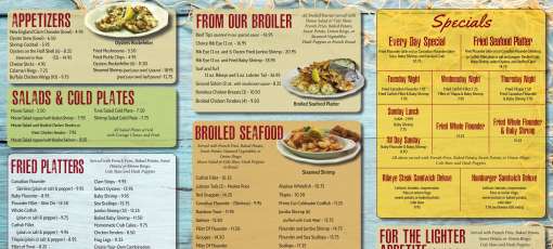 Menu for Harbor Inn Seafood in Hickory, NC | Sirved