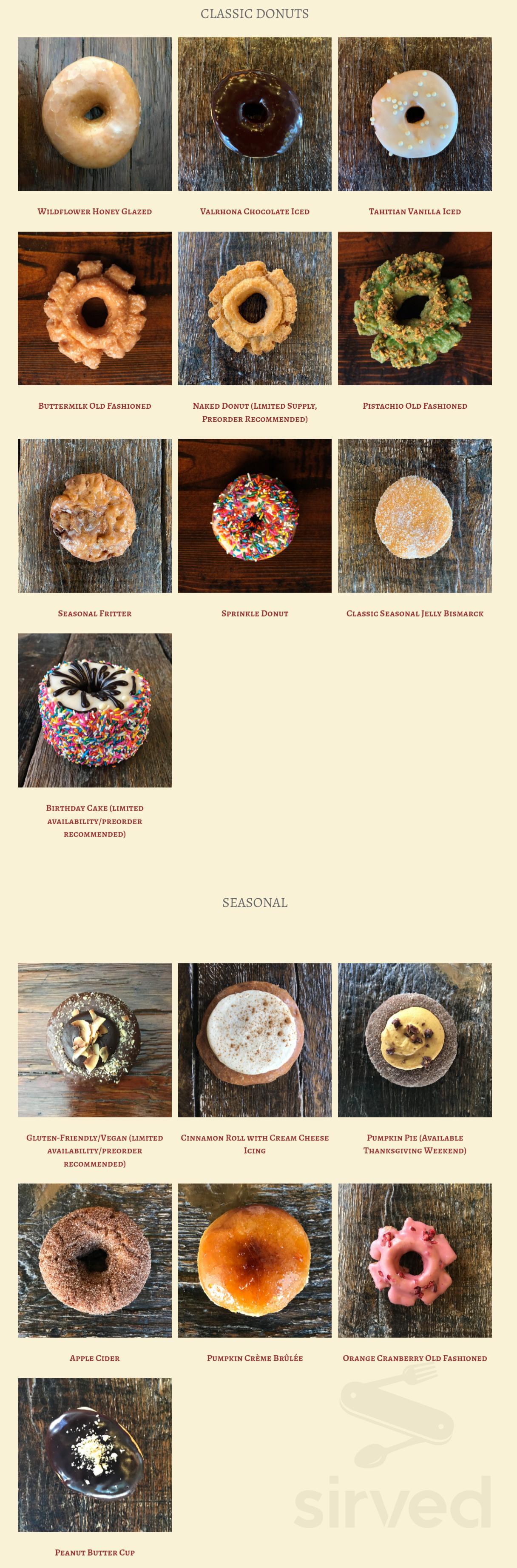 Firecakes Donuts menu in Chicago, Illinois, USA