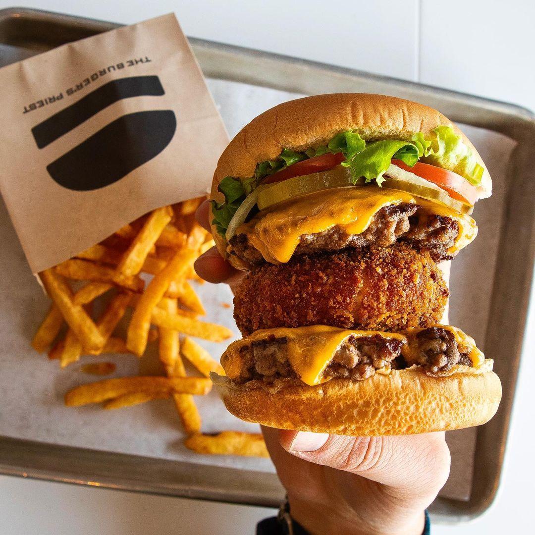 The Burger's Priest menu in Hamilton, Ontario, Canada