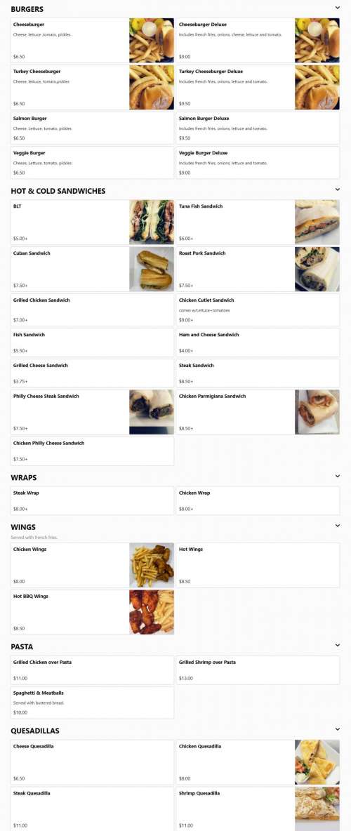 Angie's Breakfast Spot menu in Brooklyn, New York, USA